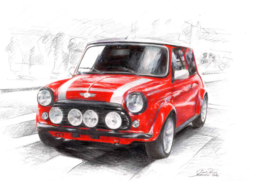 dessin artistique, art du dessin, dessin voiture, baes gerald artiste