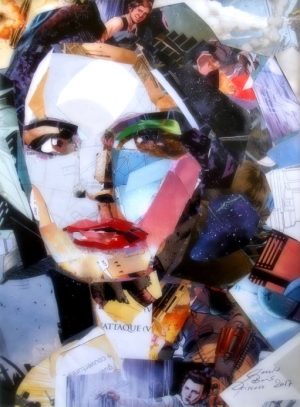 art du collage, collage artistique, collage street art, baes gerald artiste